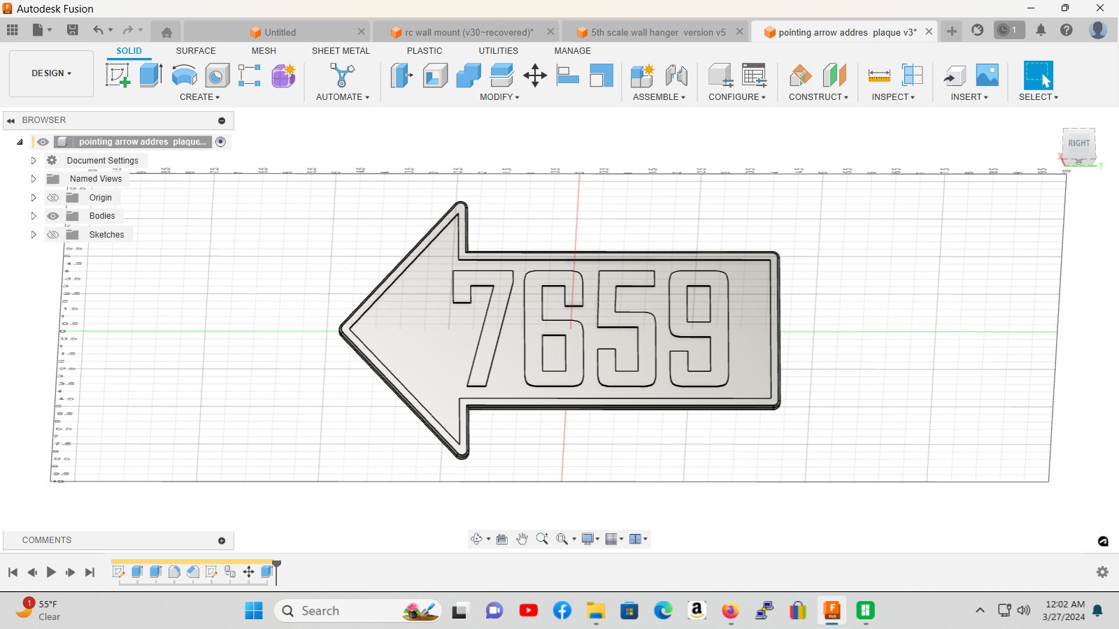 House Number Sign Arrow Directional Pointing Address Plaque, , Multi ...