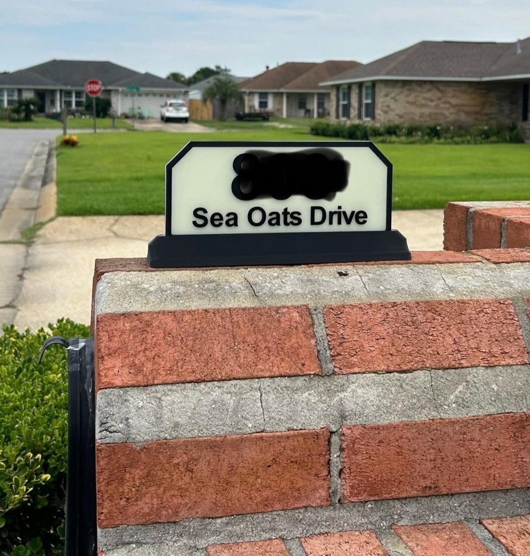 Personalized Mailbox Address Plaque: Top Mount, 2-sided 11 Wide 5 Tall ...