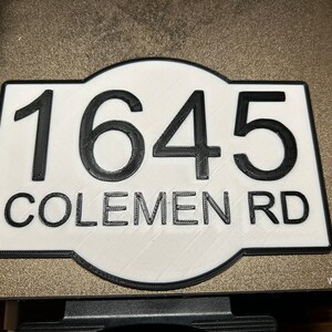 House Number Sign With Street Name – 8″ × 6″ Personalized Address ...