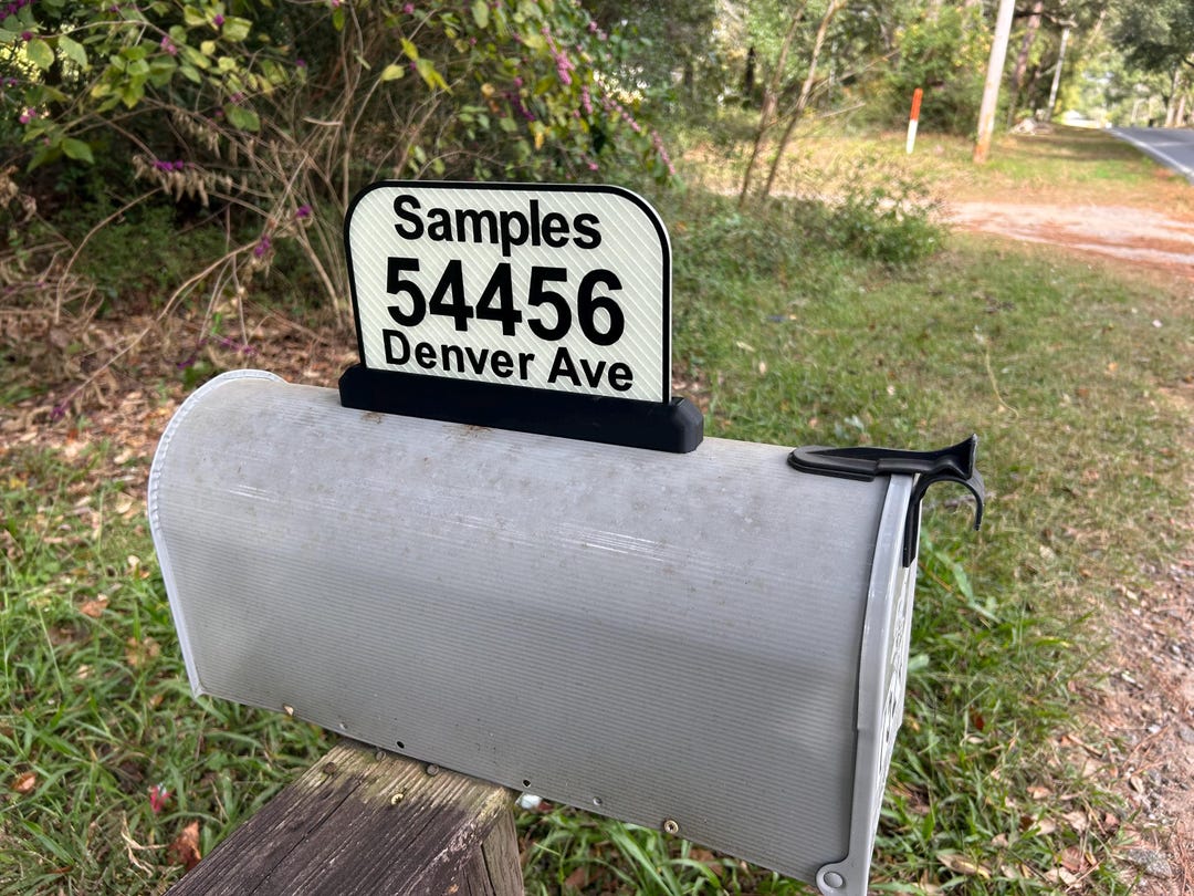 Mailbox Address Plaque, Top-mounted Mailbox Topper Measuring 9.5 X 6 ...