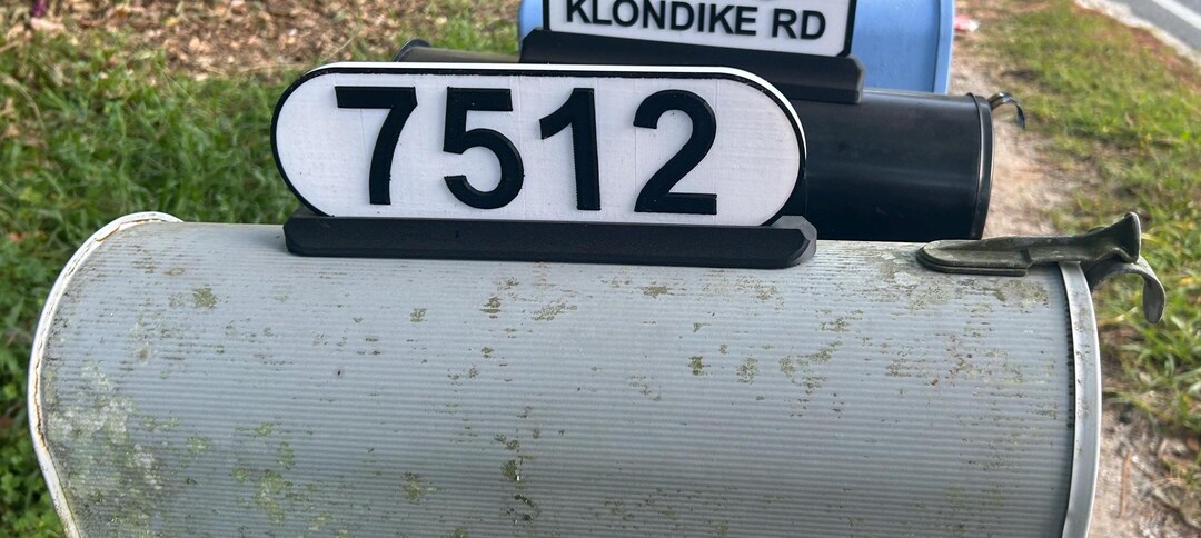 Customizable Mailbox Address Sign: Multi-color Team Colors, Top Mount ...