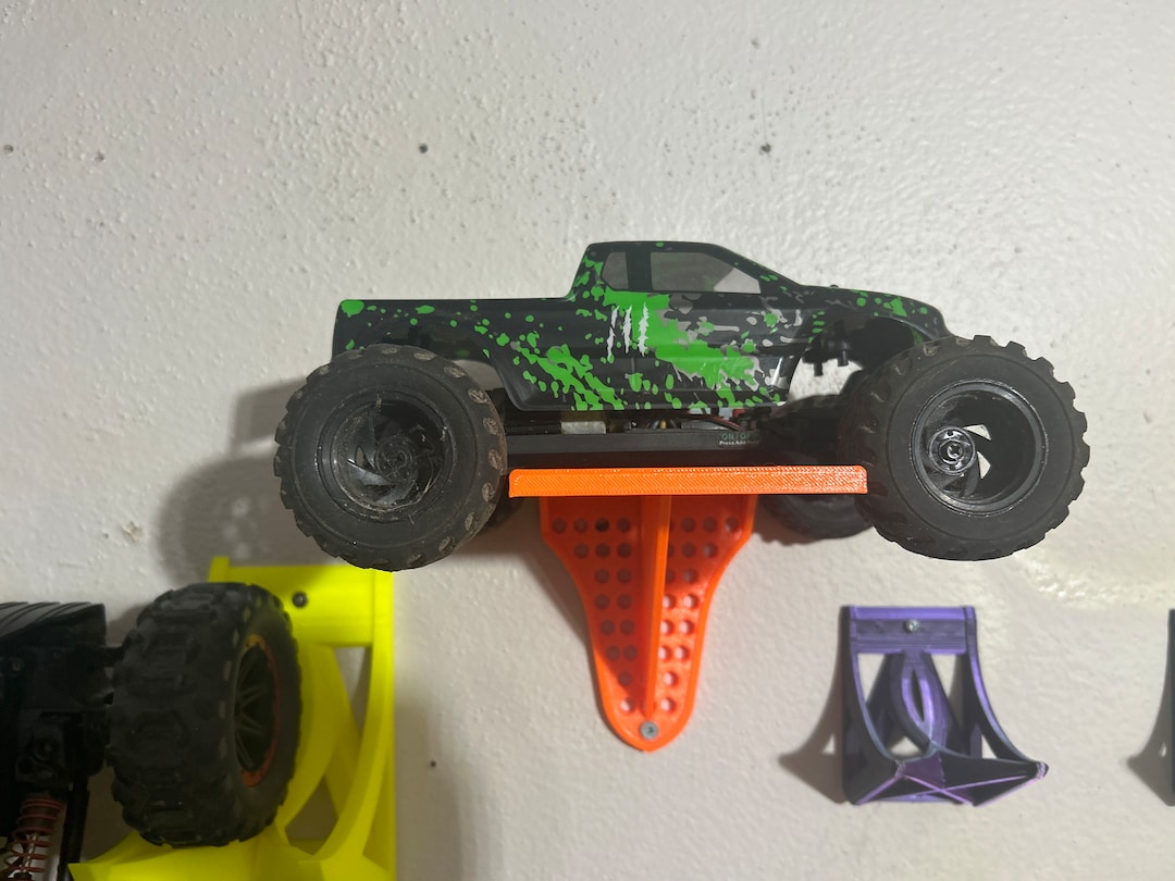 RC Car Wall Mount: 1/16 or 1/12 Scale, Lime Green - Etsy