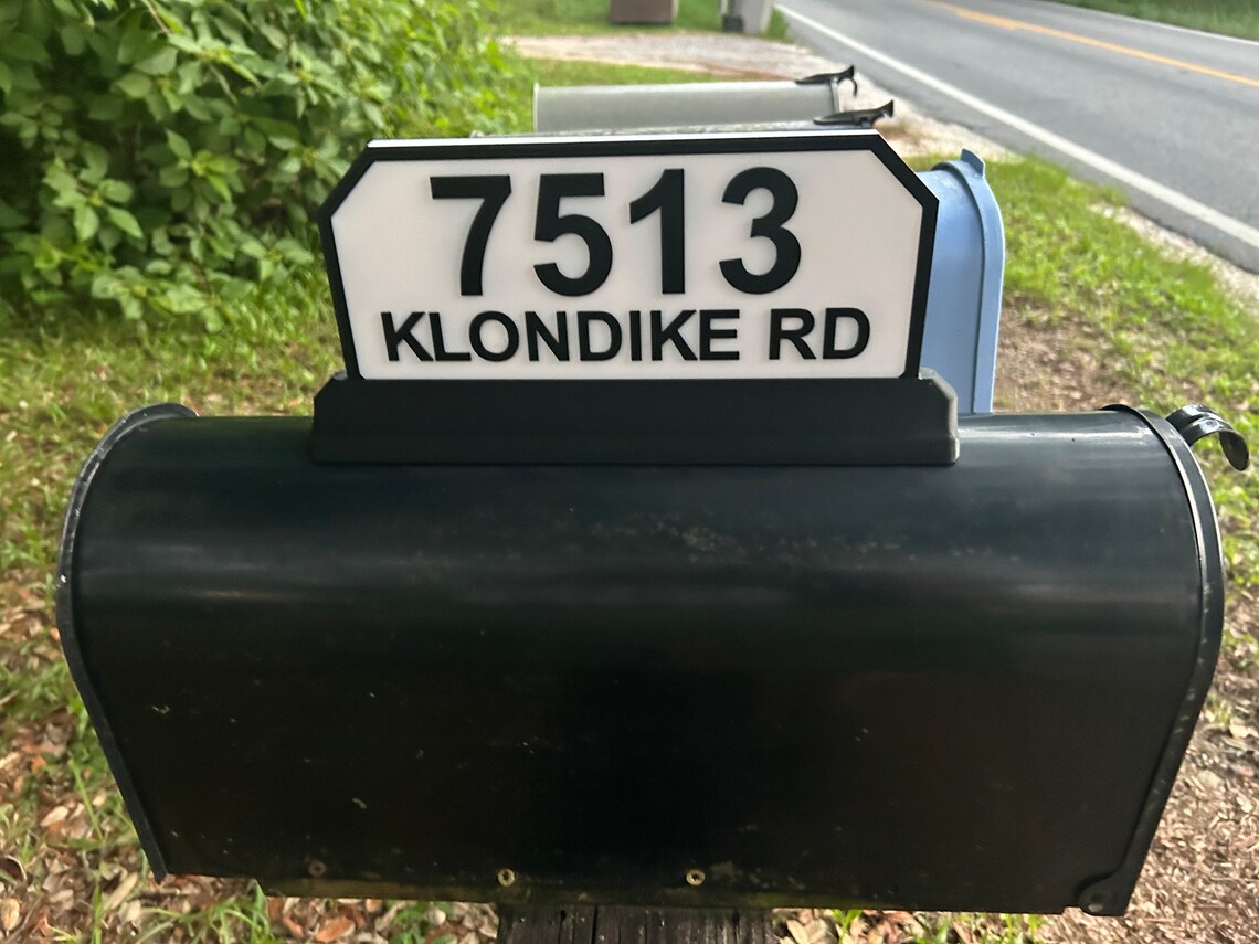 Personalized Mailbox Address Plaque: Top Mount, 2-sided 11 Wide 5 Tall ...