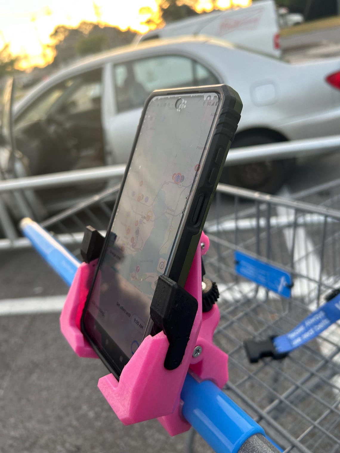 Shopping Cart Cell Phone Mount: Hands-free Sparks Shopper - Etsy