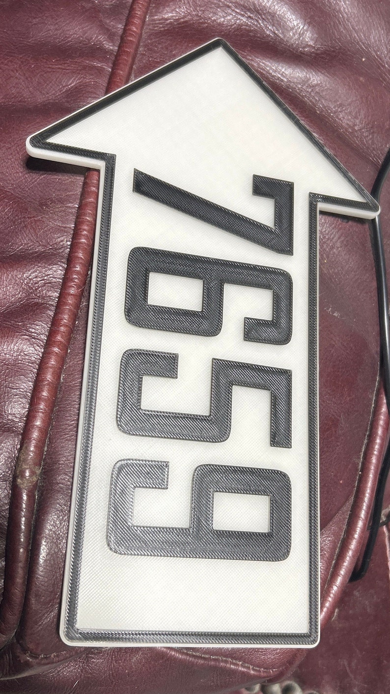 House Number Sign Arrow Directional Pointing Address Plaque, , Multi ...