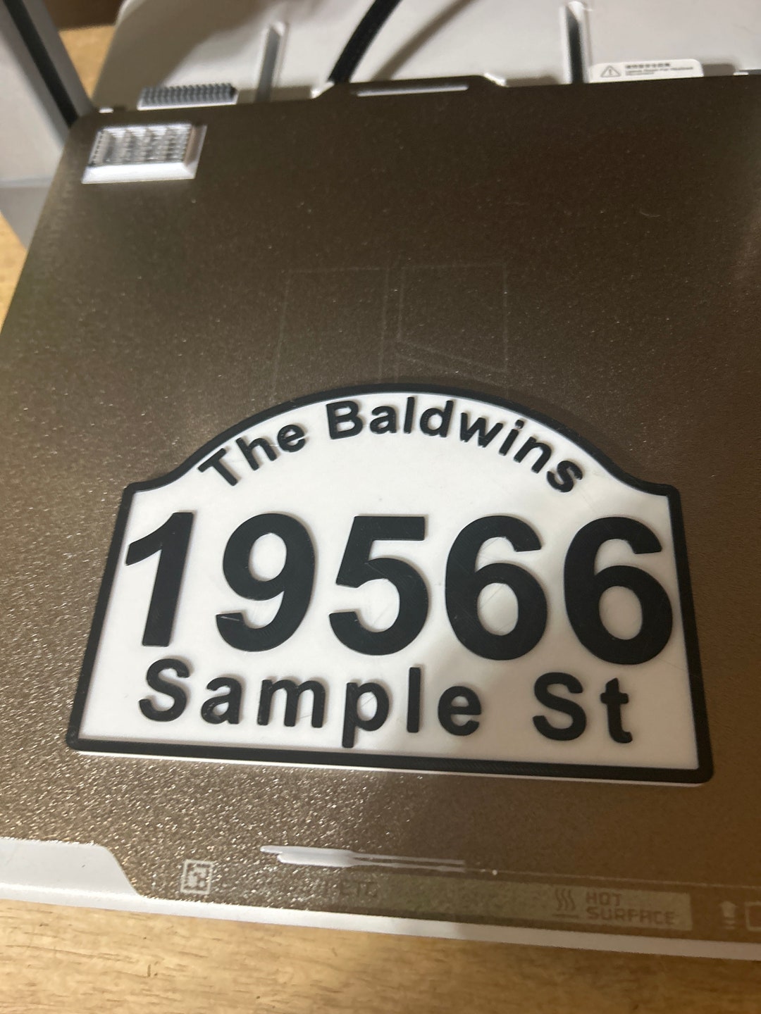 Custom 3D Printed Address Plaque: Multi-color Door or Mailbox Sign (9 ...