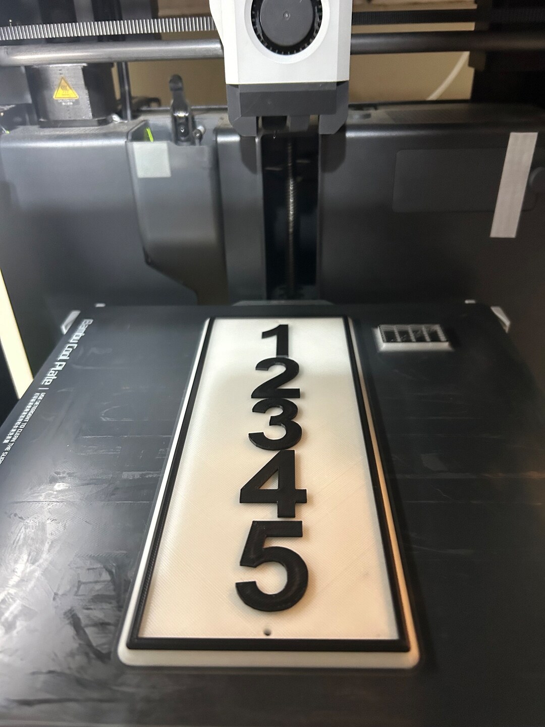 Vertical 3D Printed House Number Plaque: Glow-in-the-dark Custom ...