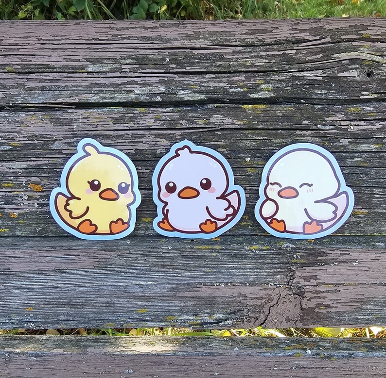 Kawaii Duck Vinyl Stickers, Cute Farm Animals, Water Bottle Decals ...