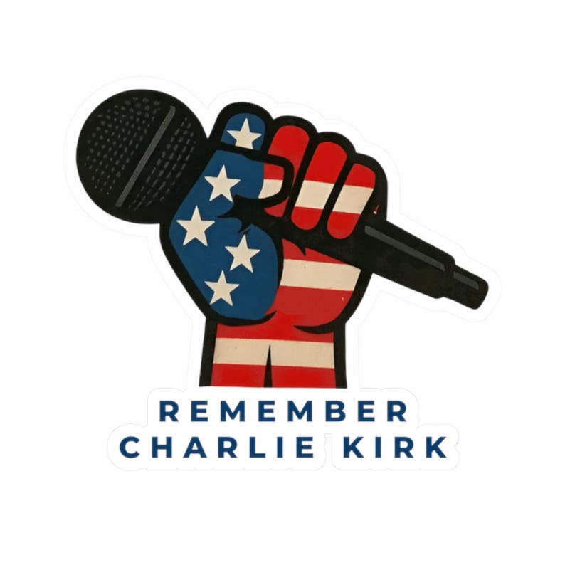 Patriotic Microphone Kiss-cut Stickers, American Pride Stickers, Party ...