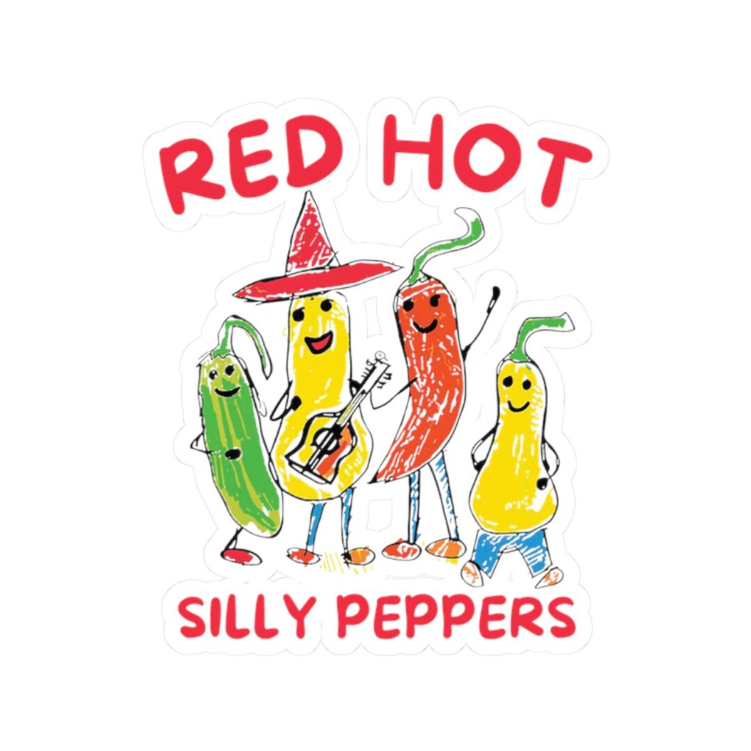 Silly Peppers Funny Sticker, Kiss-cut Stickers, Retro Meme Stickers ...