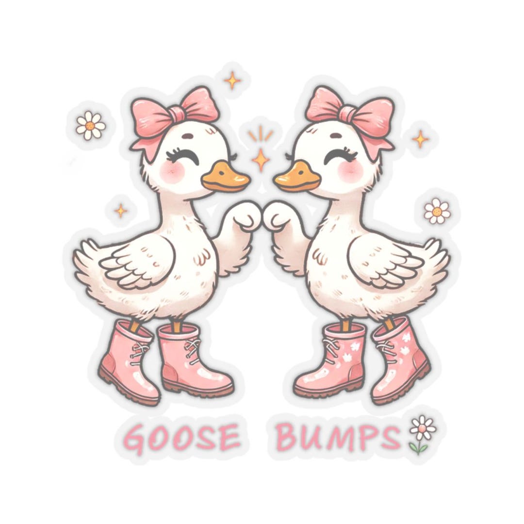 Cute Goose Bumps Kiss-cut Stickers, Quirky Decor, Laptop Decals, Gift ...