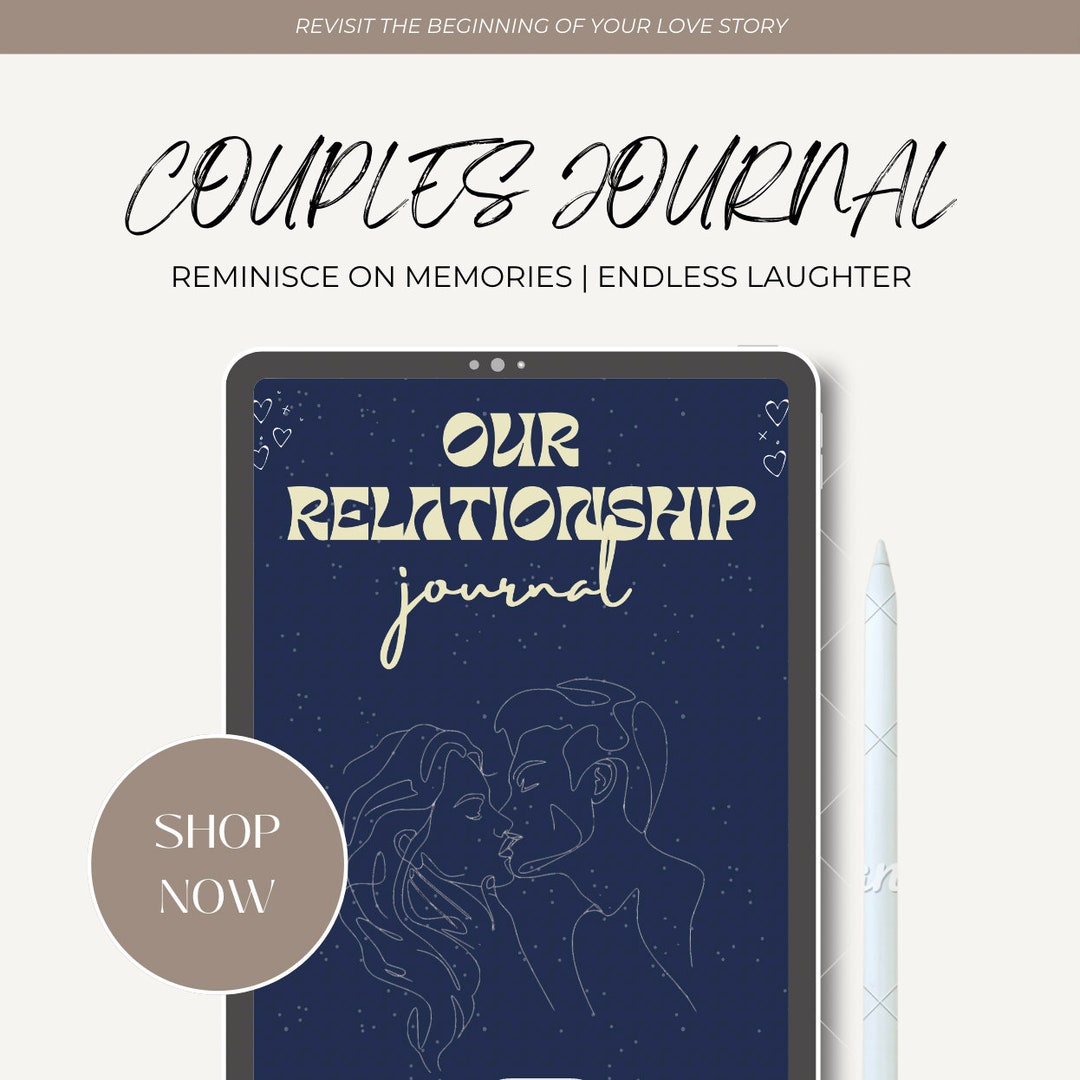 Couples Digital Journal for Shared Memories, Editable Couple Journal ...