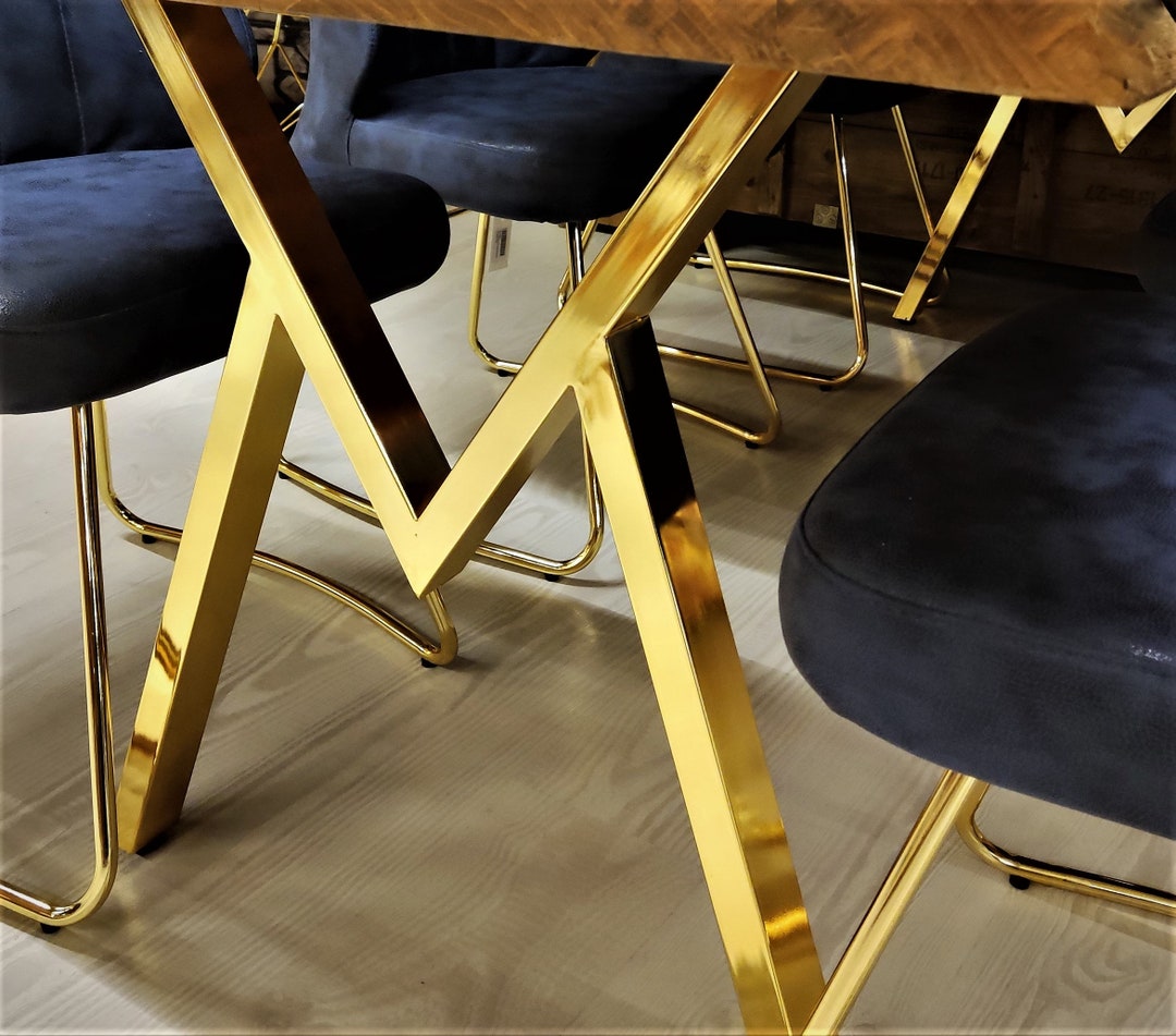 Metal Table Legs, Original Gold Plated Table Legs, High Weight, High ...