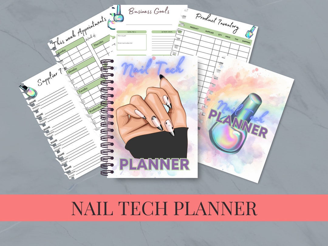Nail Technician Planner Nail Salon Planner Printable Salon Planner - Etsy