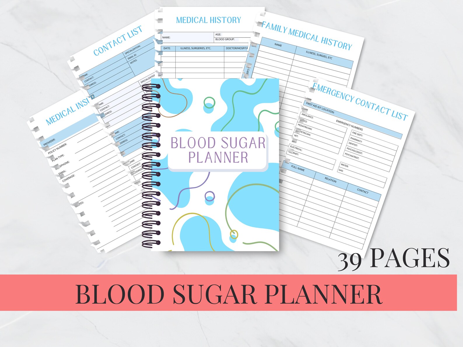 Blood Sugar Planner Diabetic Planner Control Blood Sugar Planner ...