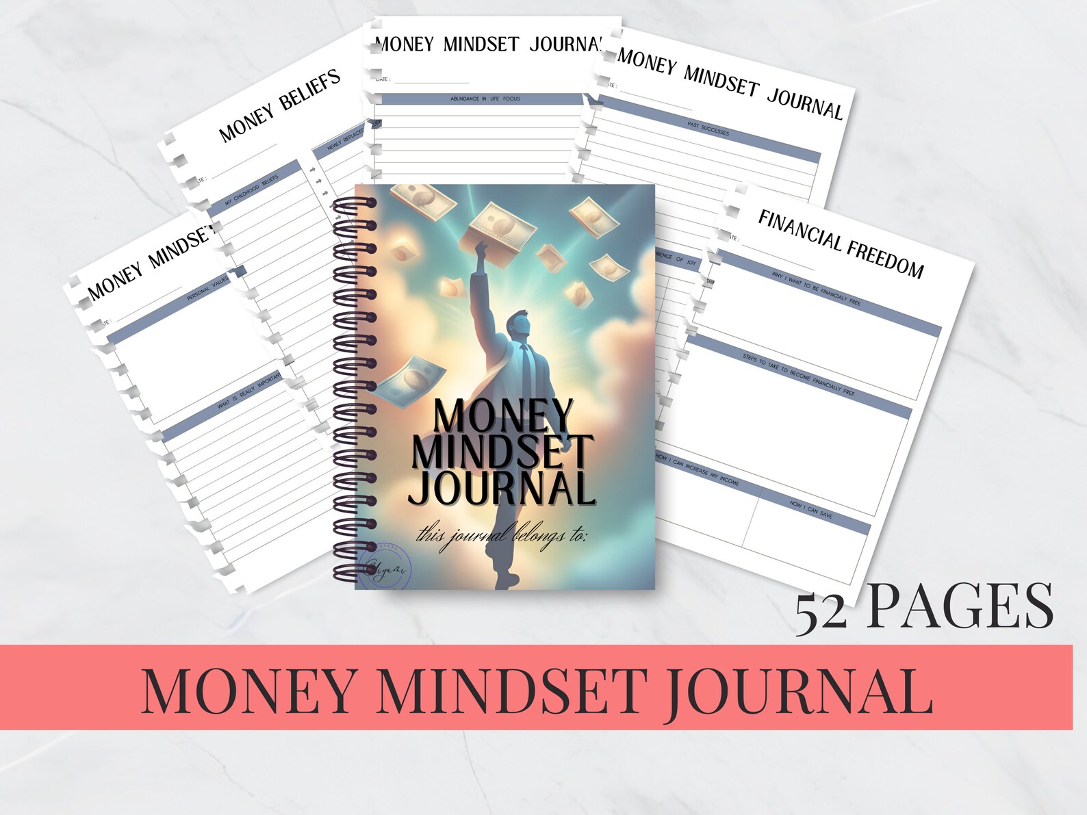 Printable Money Mindset Journal Planner Money Planner Mindset Digital ...