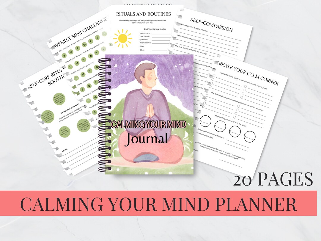 Calming Your Mind Journal Eases Your Mind Calming Stress Journal ...