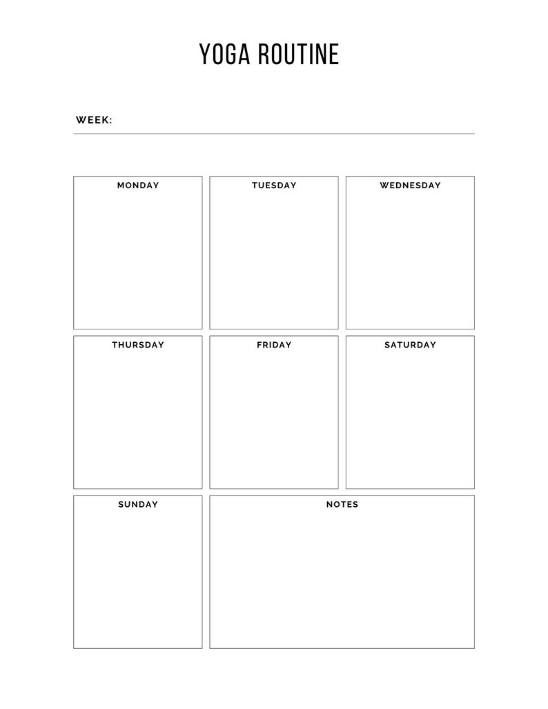 Yoga Journal Printable Printable Mindfulness Planner Printable Yoga Log ...