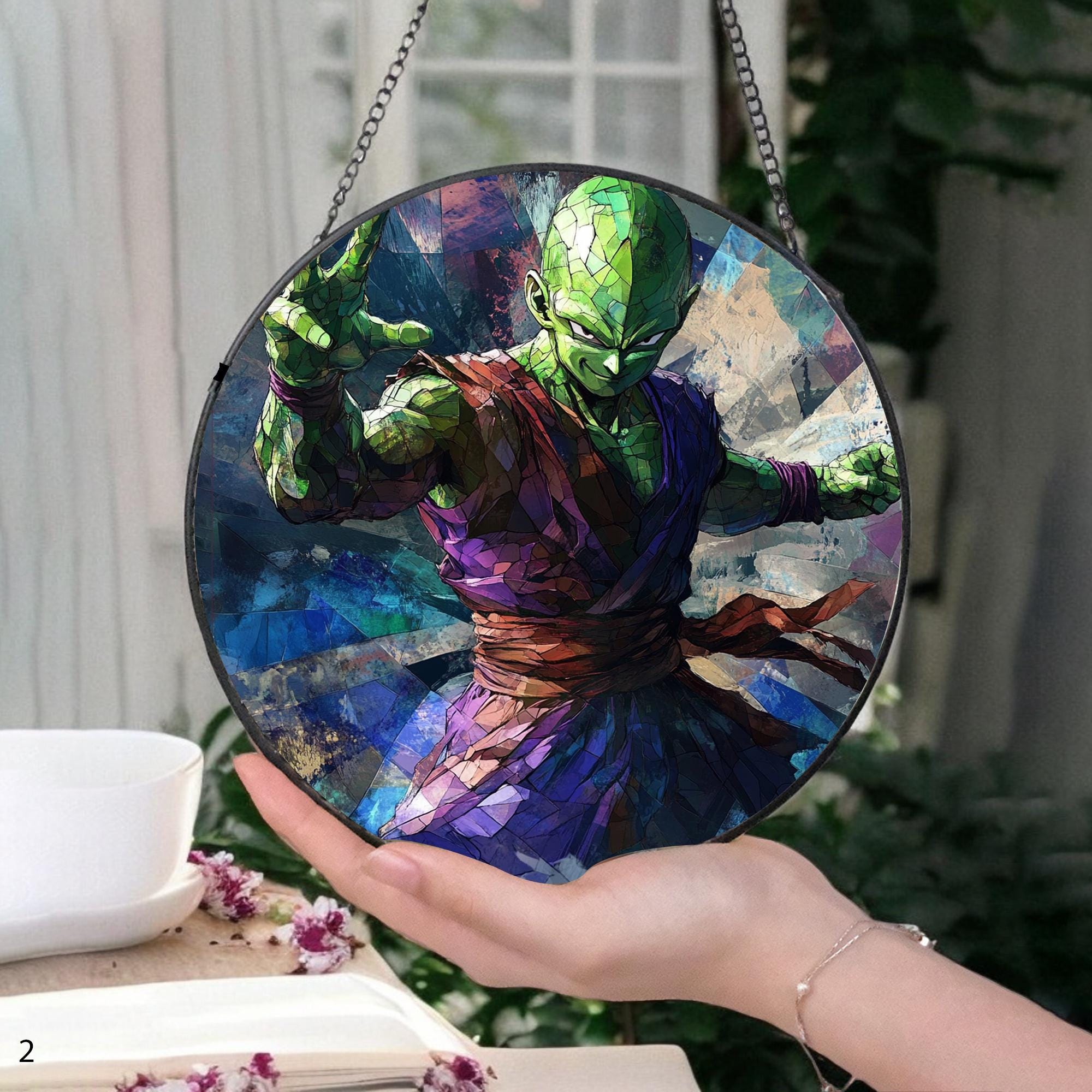 Vegeta Dragon Ball Z Stained Glass Art, Stunning Room Decor, Goku ...