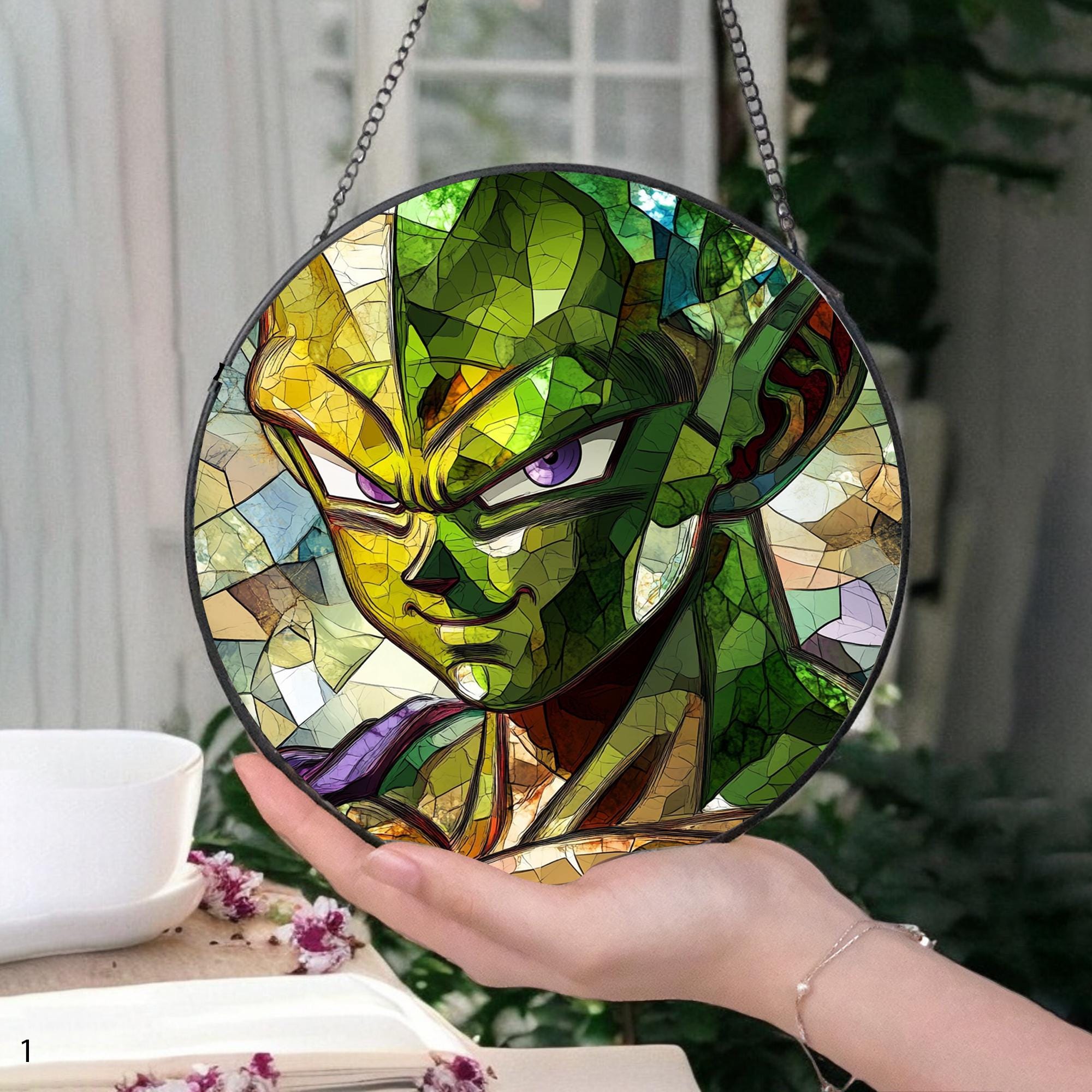Vegeta Dragon Ball Z Stained Glass Art, Stunning Room Decor, Goku ...