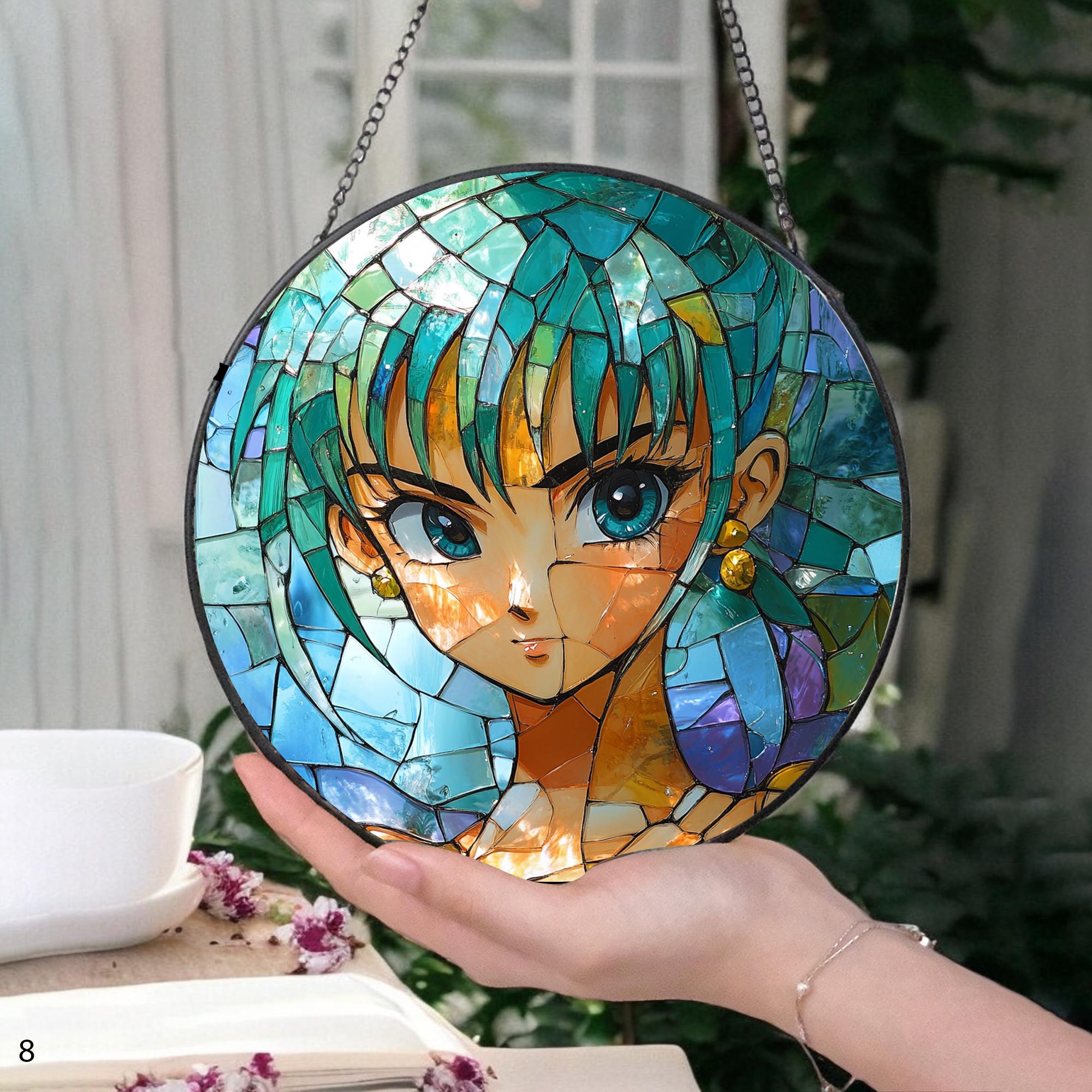 Goku Stained Glass Window Hanging Custom Goku Stained Glass Anime Decor ...