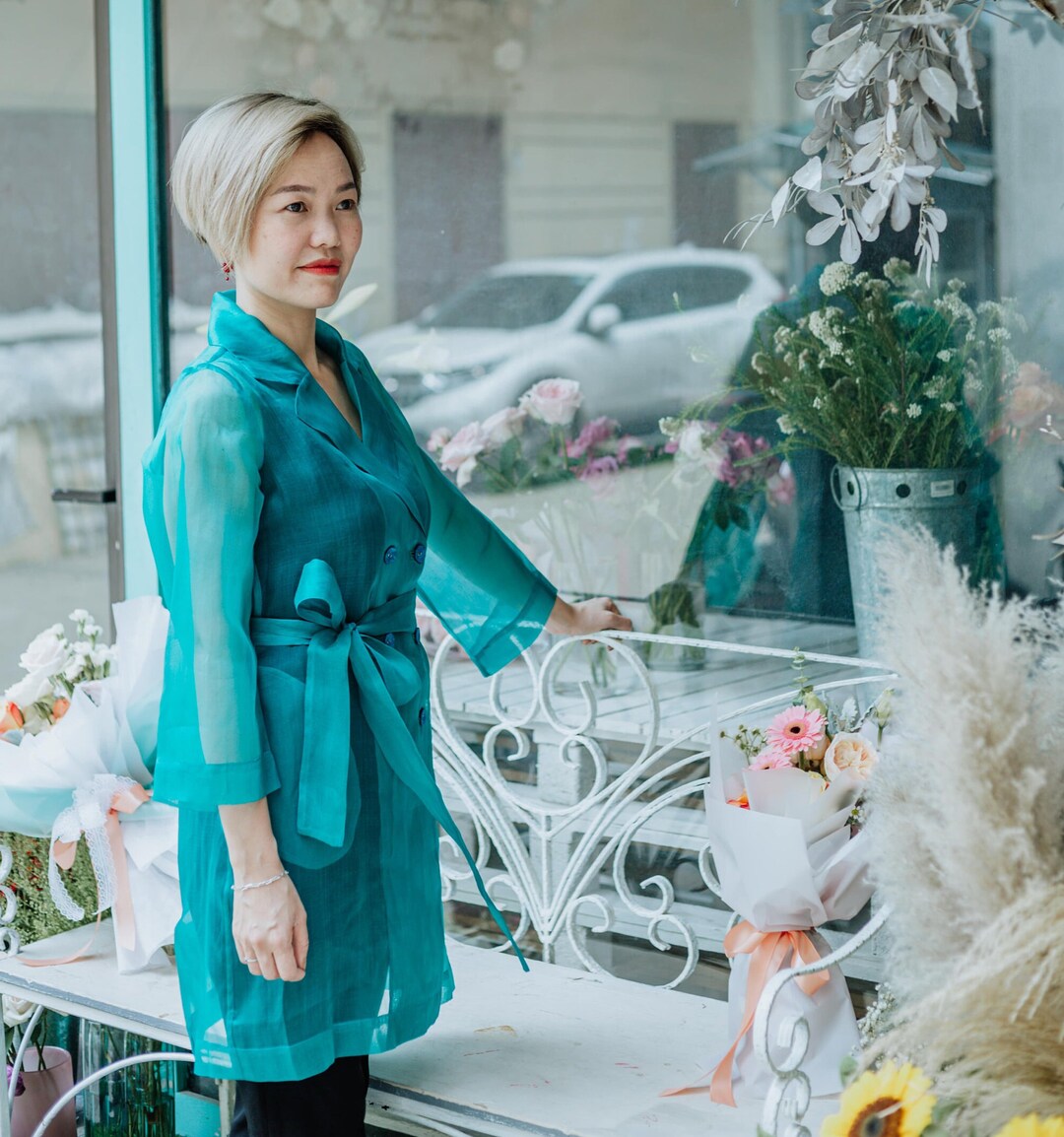 Silk Organza Trench Coat, Summer Silk Coat for Women - Etsy