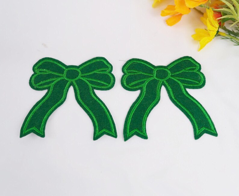 Bow Appliqué Patch, Side Bow Embroidery Patch Sweatshirt Hoodie Tshirts ...