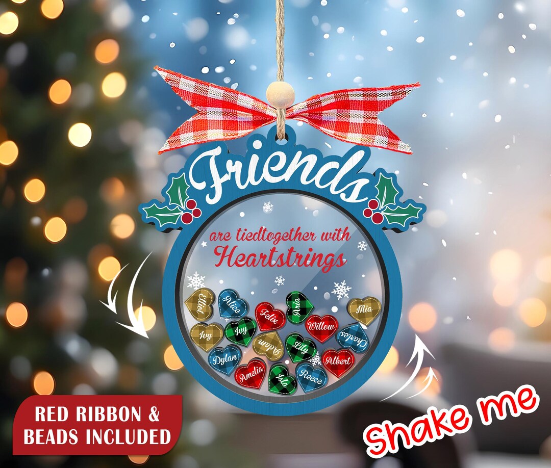 Friends Are Tied Together With Heartstrings, Custom Friends Ornaments ...