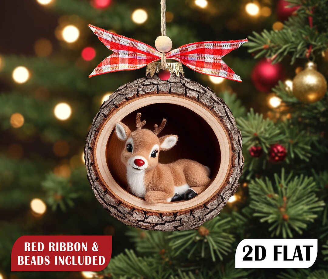 Custom Rudolph Christmas Ornament, Gift for Rudolph Lover, Custom ...