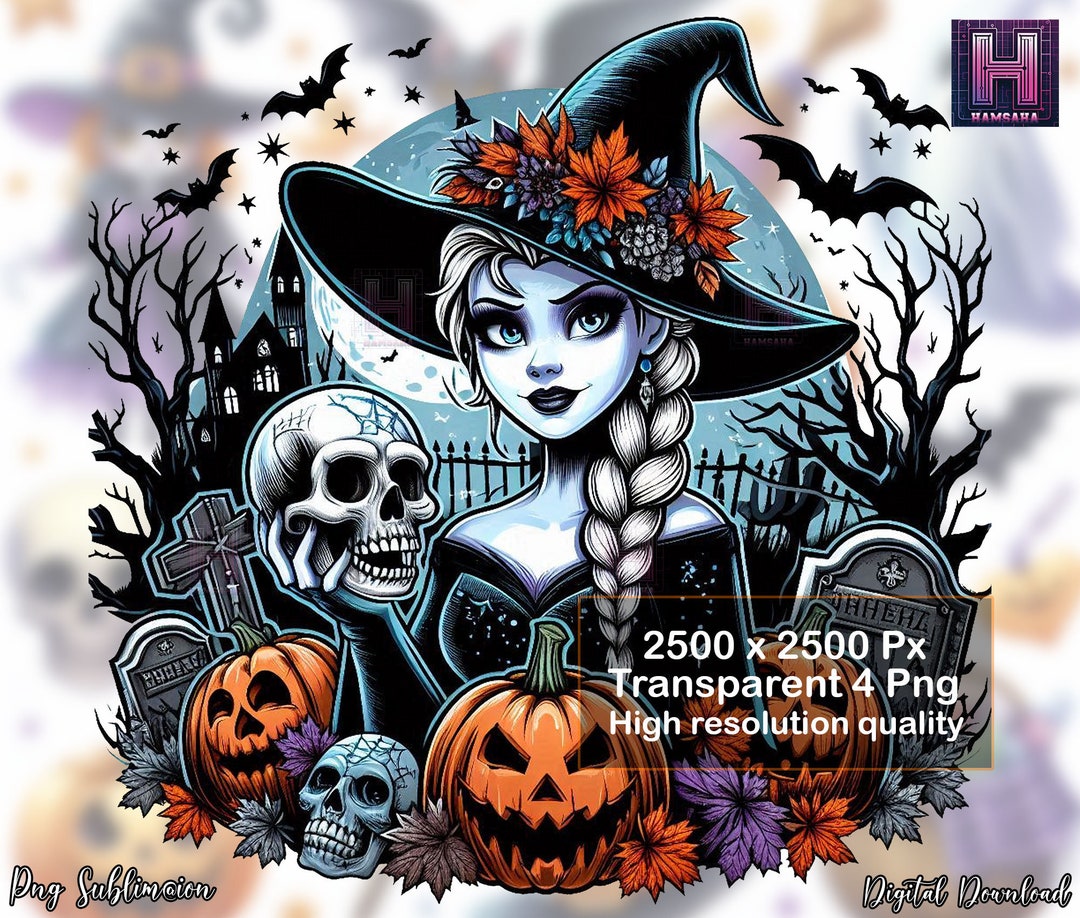 4 Designs Spooky Princess Png Bundle, Halloween Png Bundle, Halloween ...