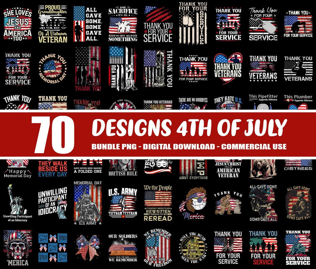 70 Designs America Memorial Day PNG, 4th of July Png, Patriotic Png ...