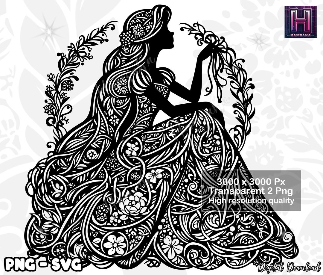 2 Designs Princess Character Png/svg, Princess Cartoon Svg/png ...