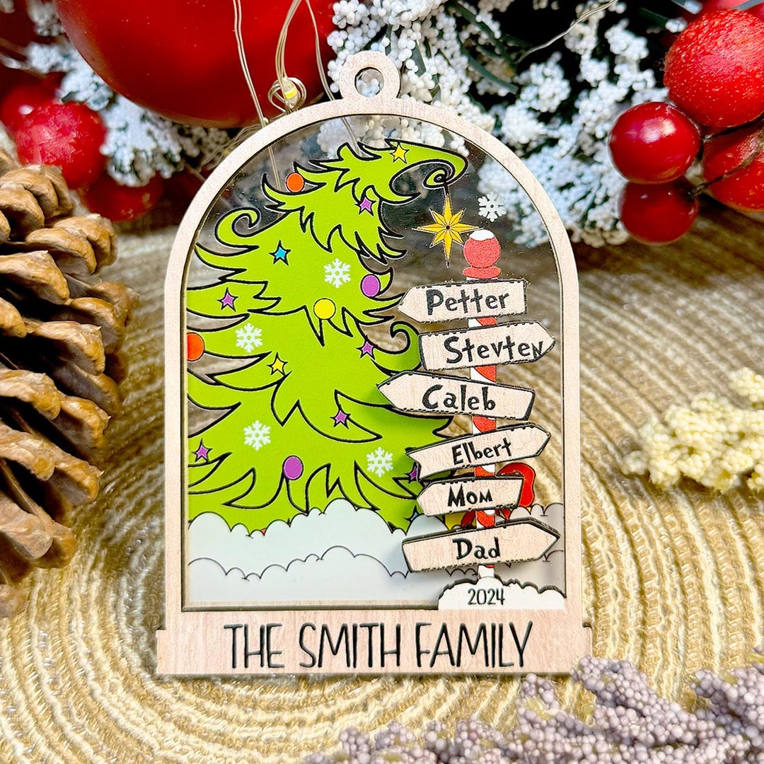 Personalized Family Christmas Ornament 2025, Custom Family Name ...