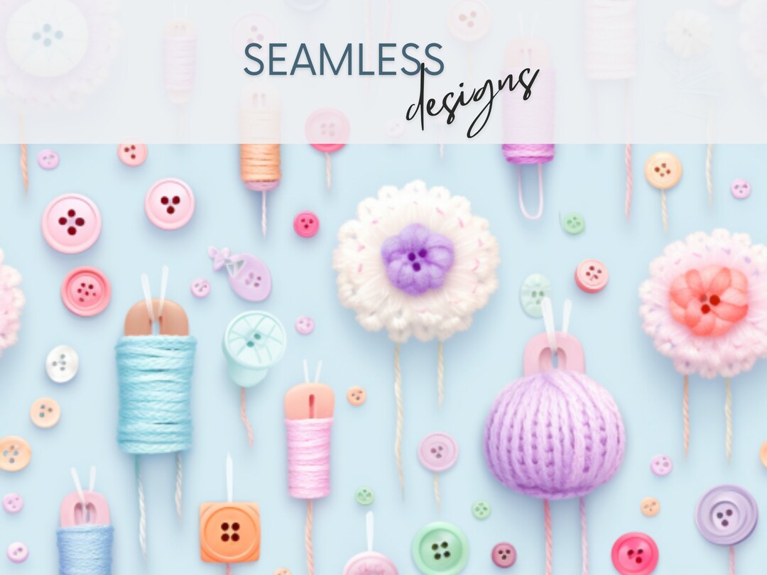 Buttons Digital Wallpaper, Seamless Pattern Digital, Graphics Bundle ...