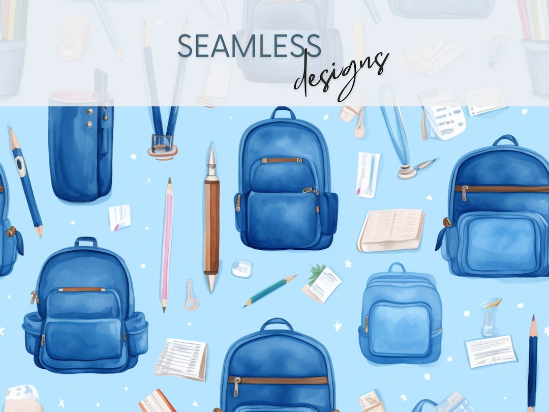 Back to School Digital Wallpaper, Seamless Pattern Digital, Graphics ...