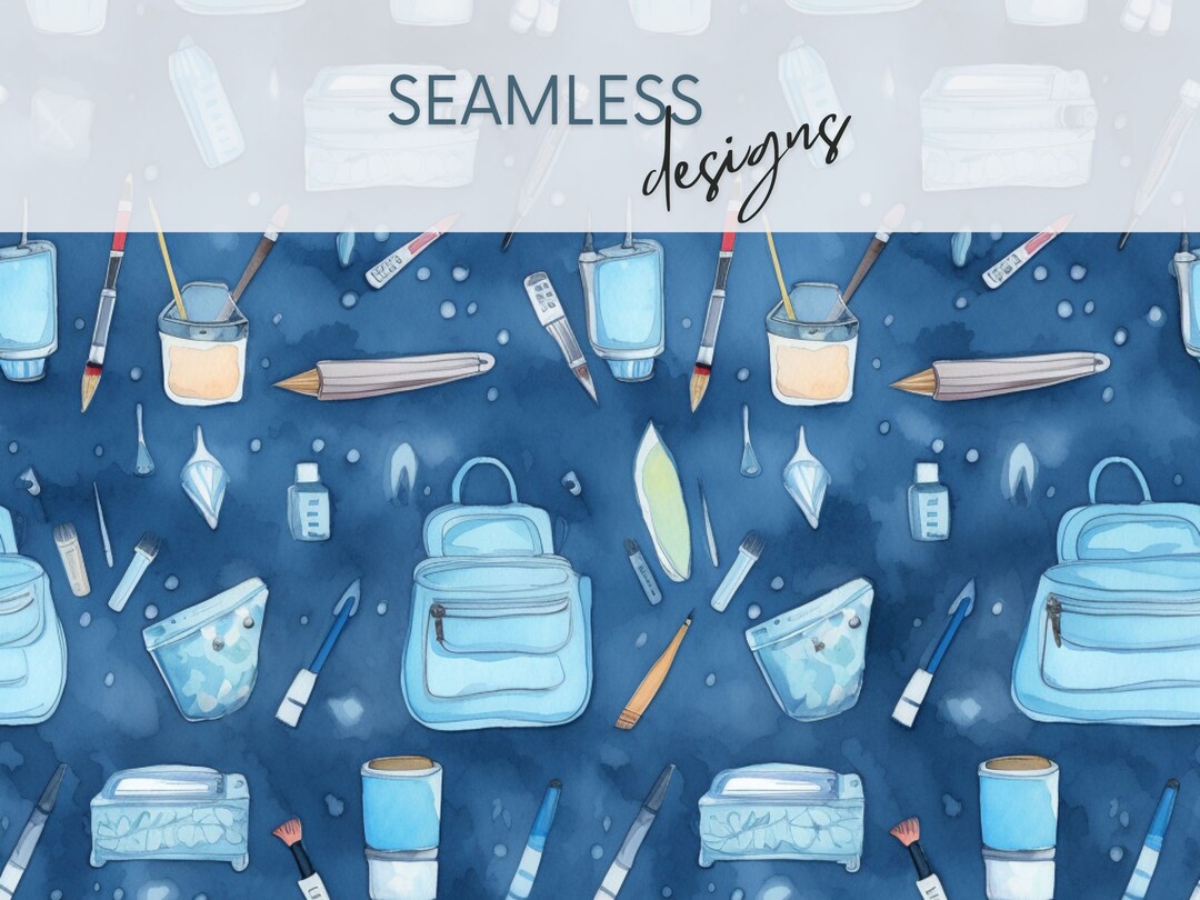 Back to School Digital Wallpaper, Seamless Pattern Digital, Graphics ...