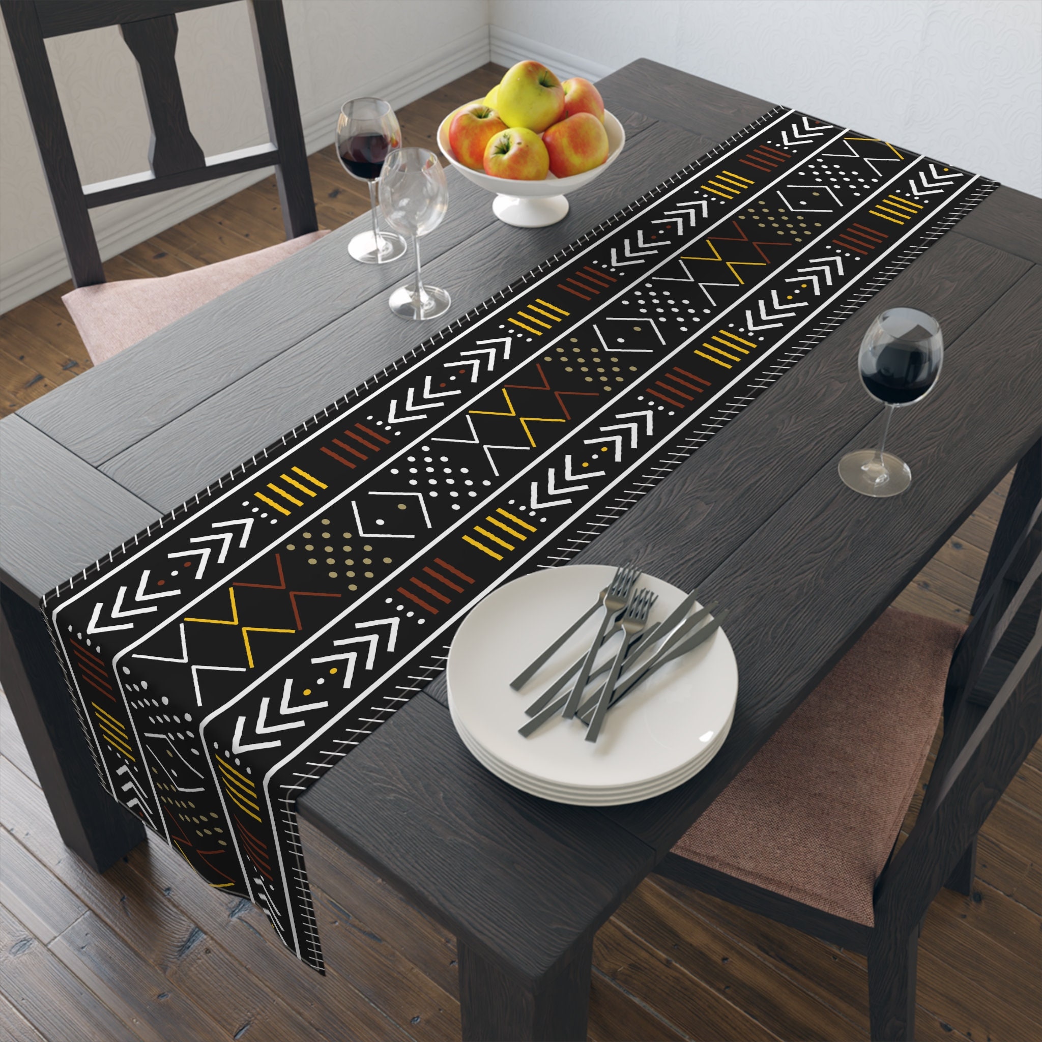 Afrocentric Table Runner cotton Poly - Etsy