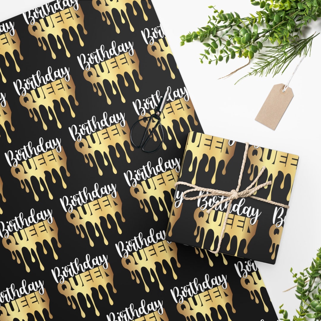 Birthday Queen Wrapping Paper - Etsy