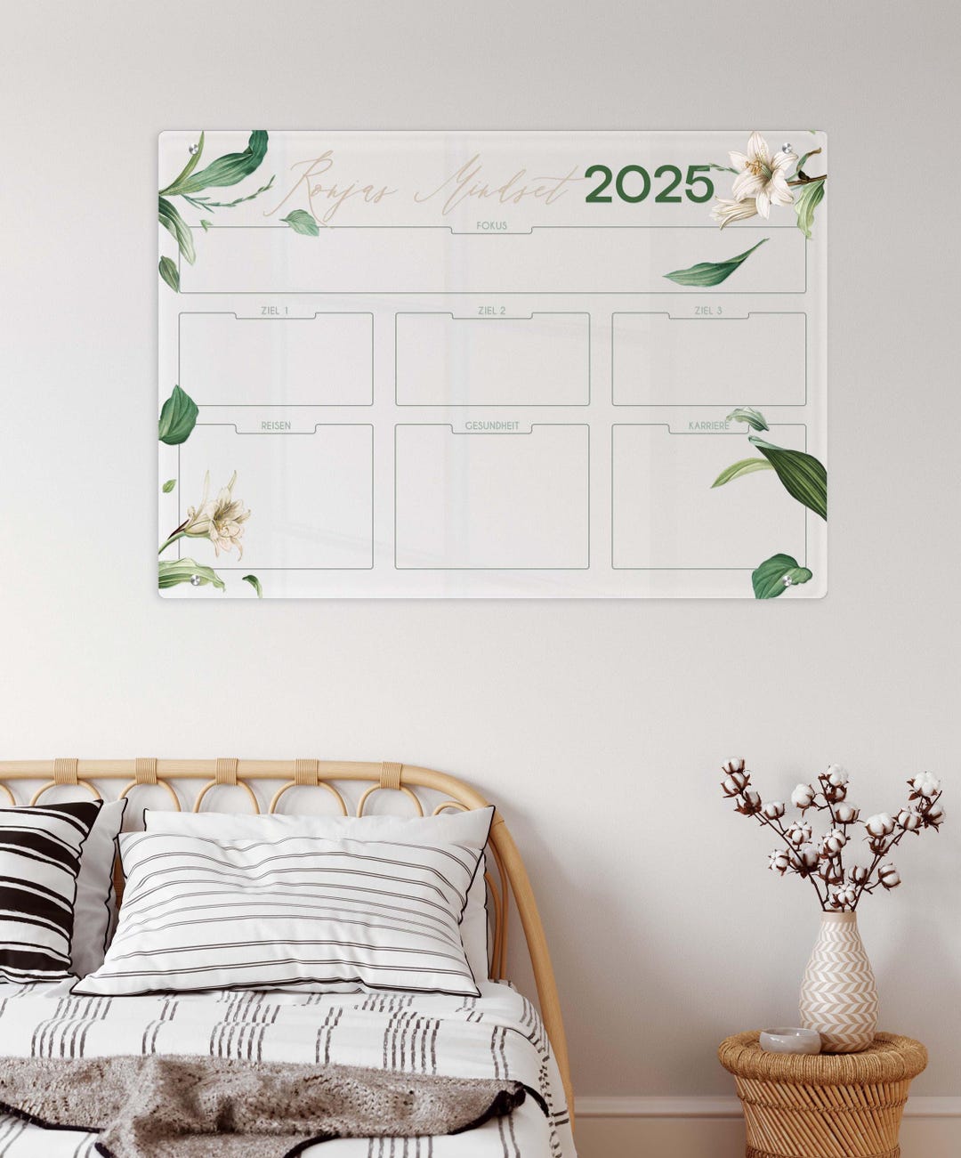 Personalizable Vision Board "ronja", Weekly Planner, Wall Planner for ...