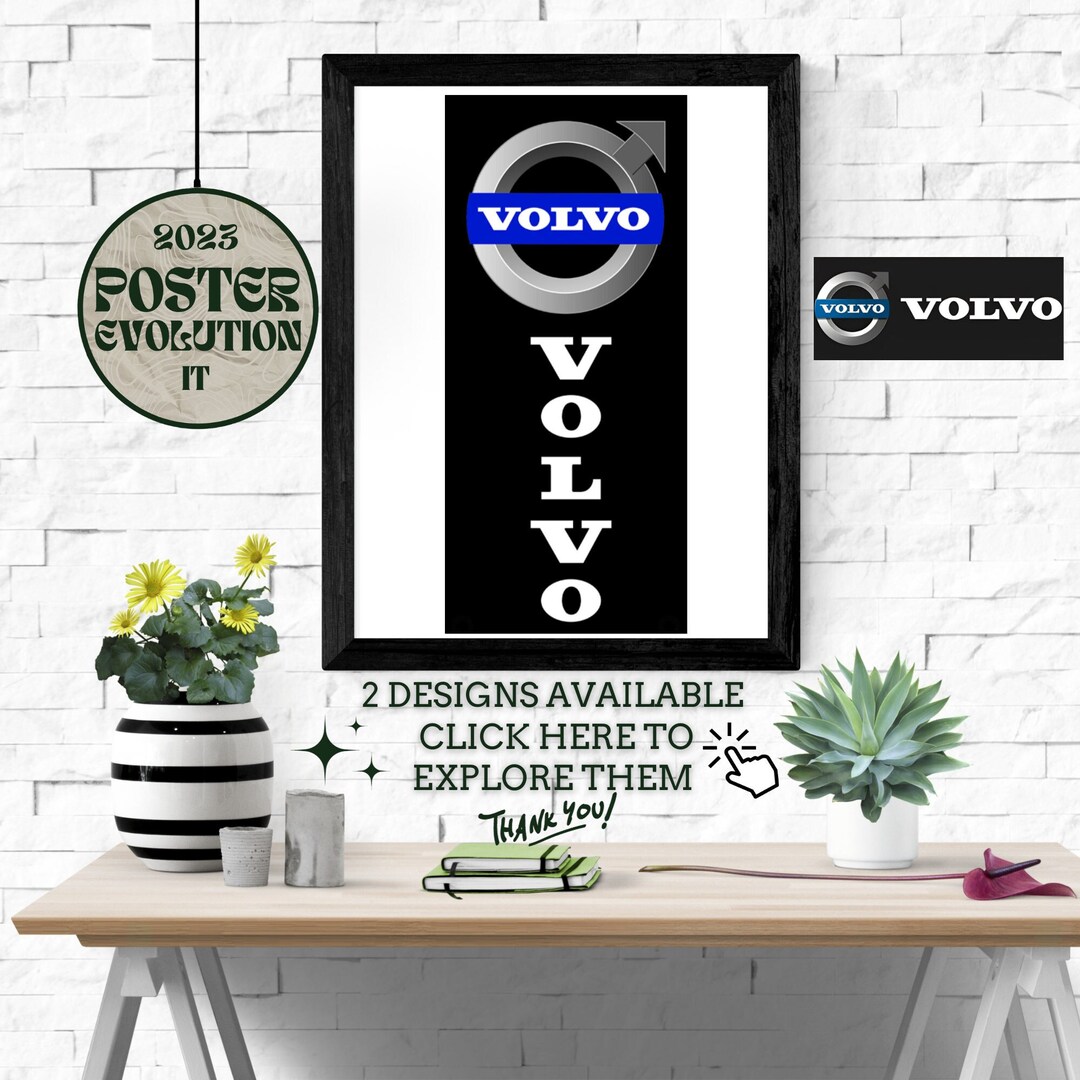 Poster Volvo Marchio Logo Banner Garage Auto Shop Bandiera Motorsport ...
