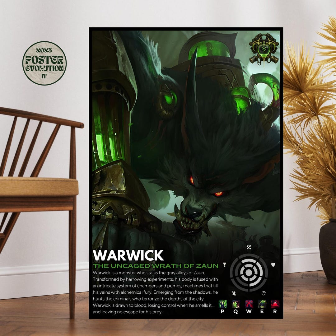 Warwick League of Legends Poster: Zaun Monster Art Print - Etsy