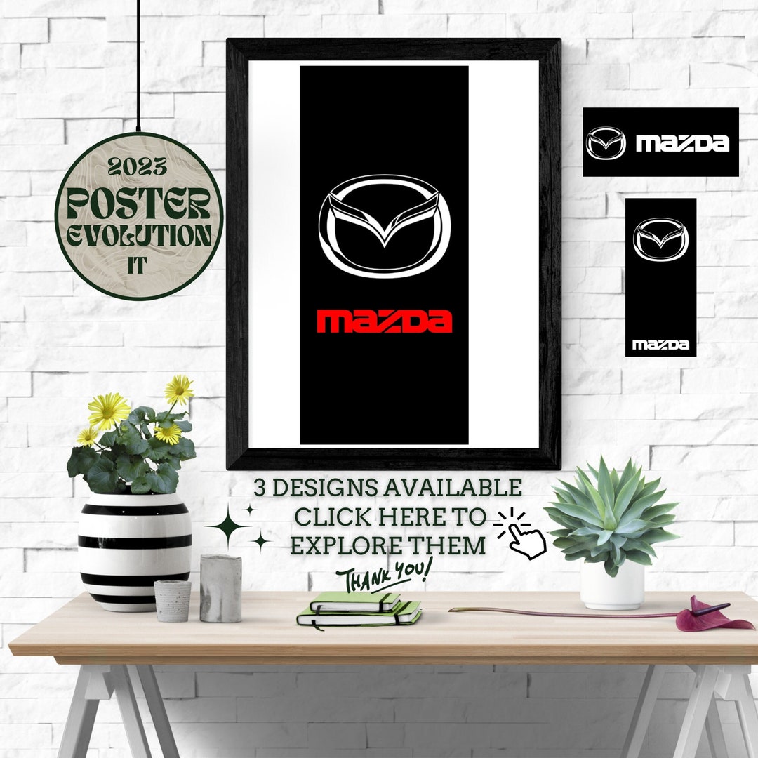 Poster Mazda Marchio Logo Banner Garage Rx7 Miata Auto Shop Bandiera ...