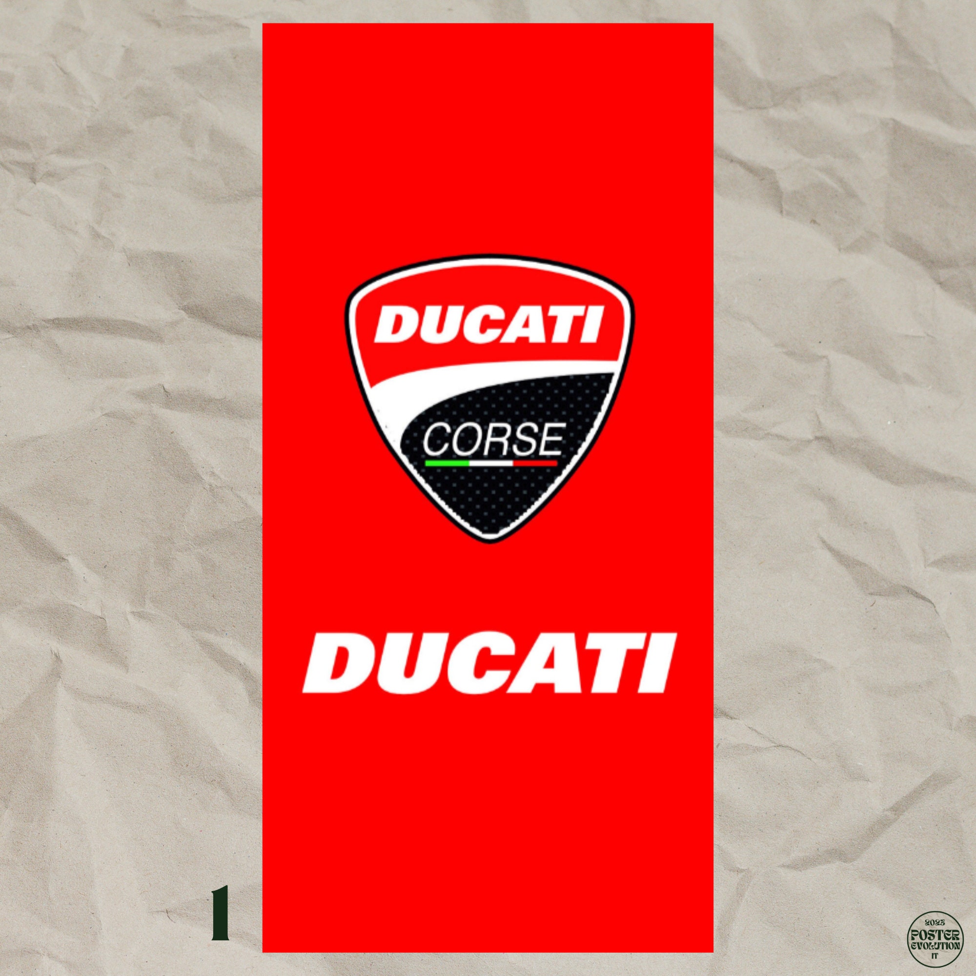 Poster Ducati Italia Logo Marchio Banner Garage Moto Shop - Etsy