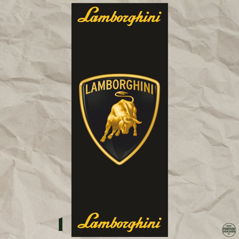 Poster Lamborghini Logo Marchio Banner Garage Car Shop - Etsy