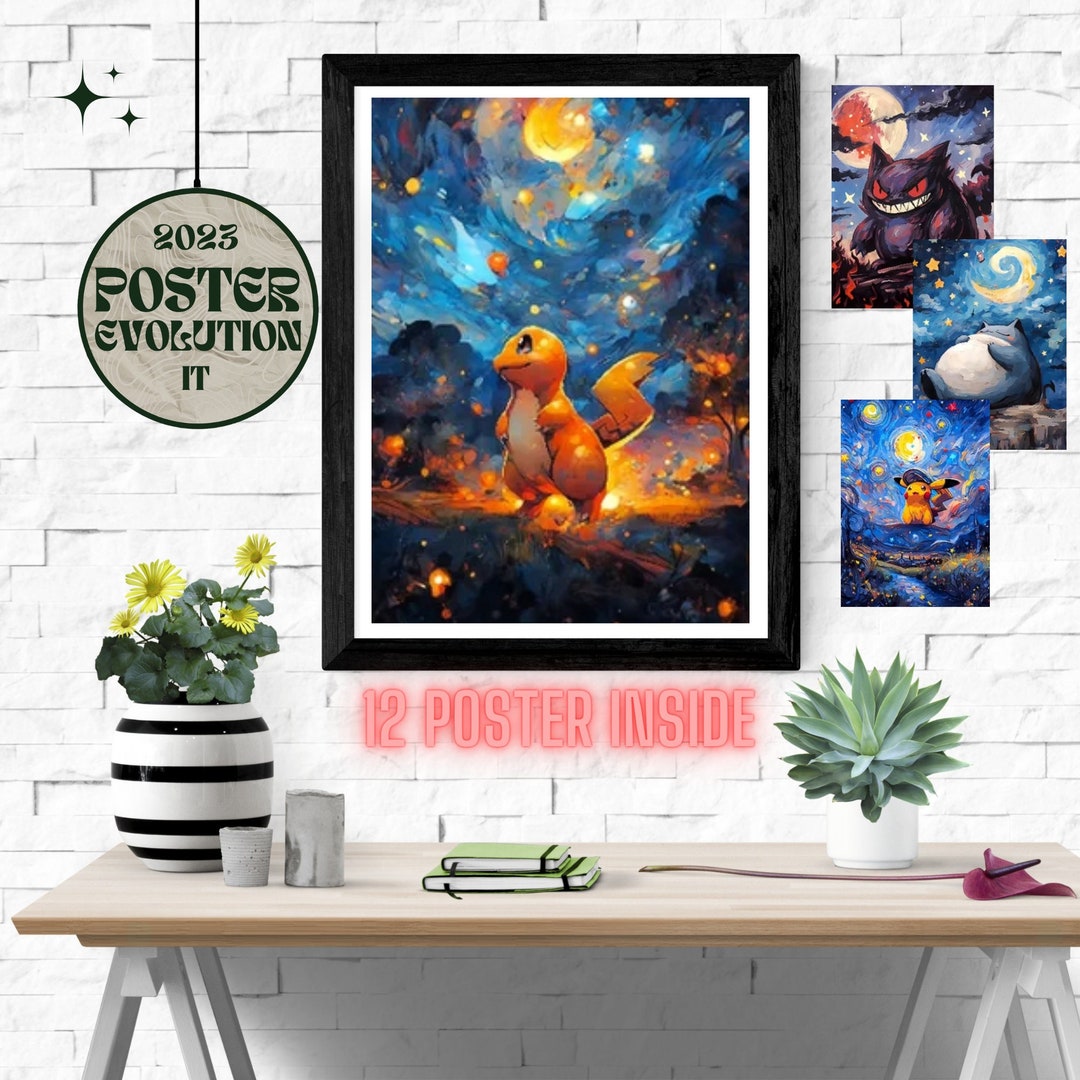 Poster Pokemon Best Gift Poster Feudal Japan Style Print on Waterproof ...