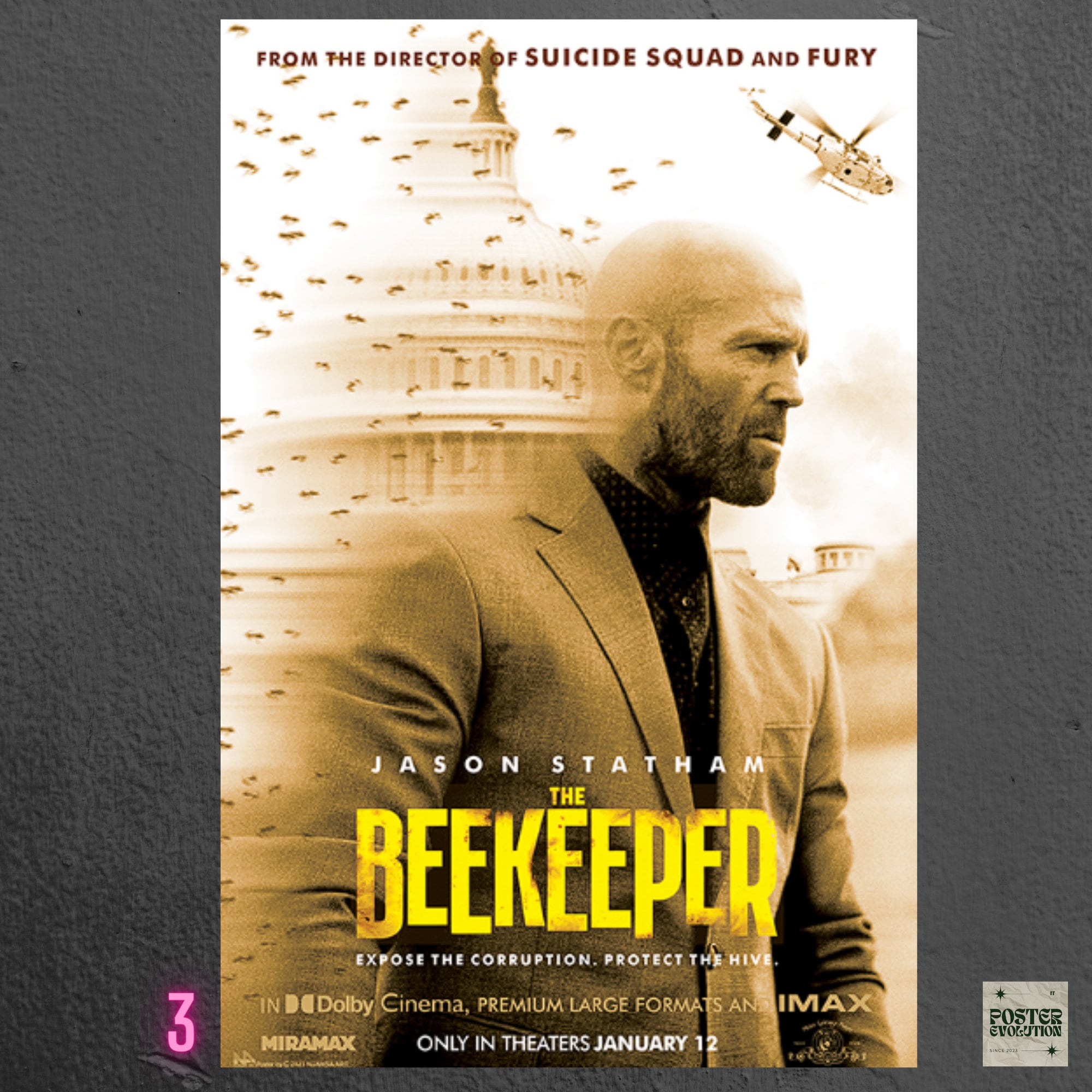 Movie Posters the Beekeeper Movie 2024 Saga Print Wall Decor Art Jason ...