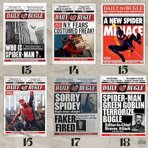 Spiderman Daily Bugle Newspaper Poster, Comic Decor - Etsy