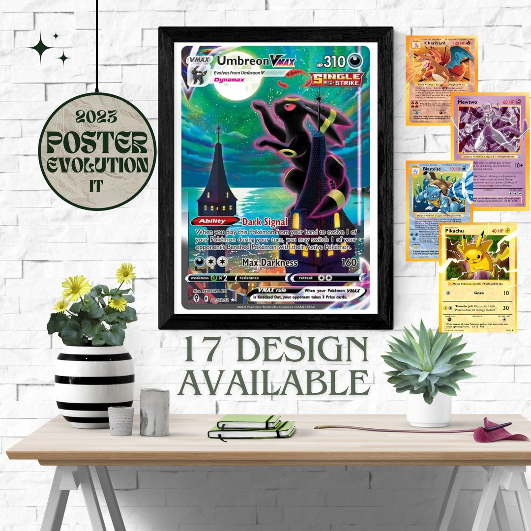 Pokemon Posters Cards Best Gift Poster Print, Umbreon, Charizard ...