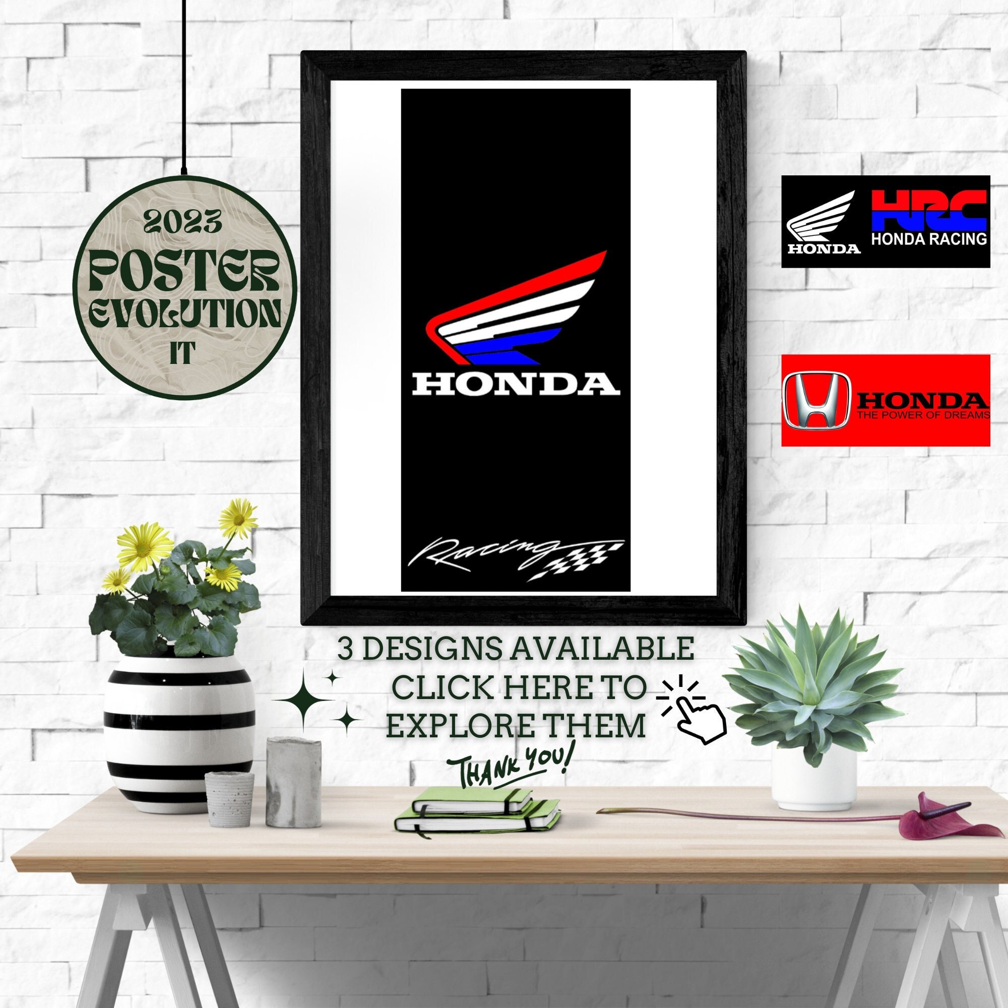 Poster Honda Motors Logo Marchio Banner Garage Moto Auto Shop - Etsy