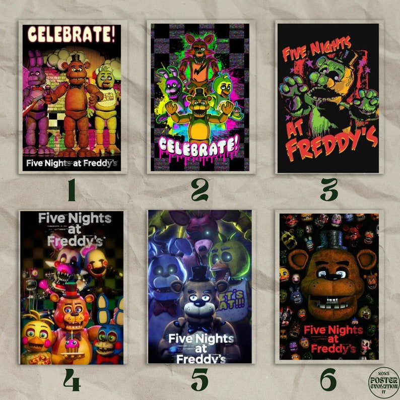 Poster Freddy Fazbear FNAF Videogame Film Animal Thriller Poster Print ...